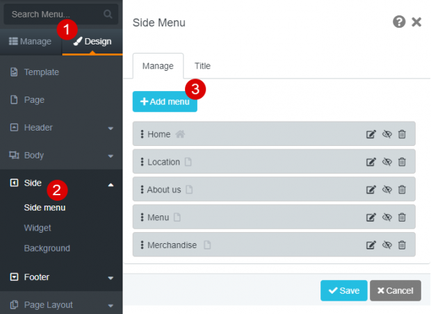 Enable the Website's Side Menu - MakeWebaEasy Blog