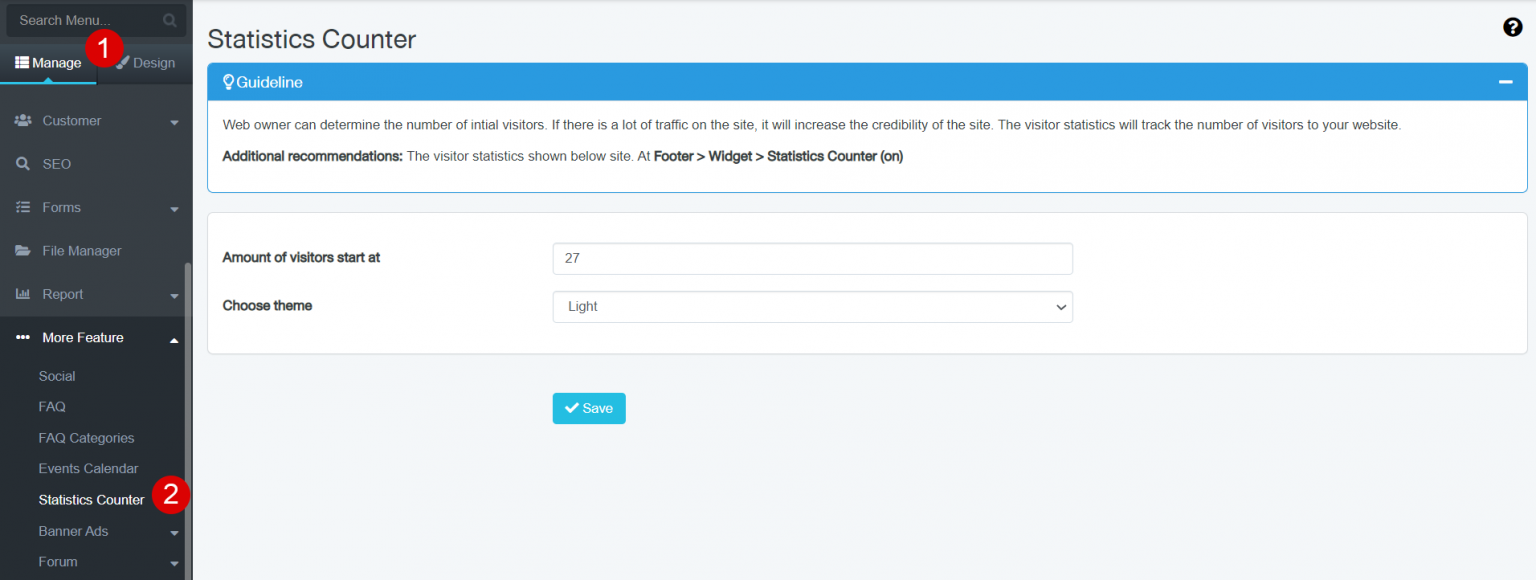 Statistic Counter Feature - MakeWebaEasy Blog