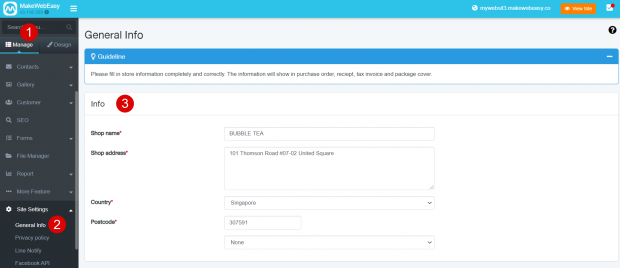 Setting Up General Information of the Website - MakeWebaEasy Blog