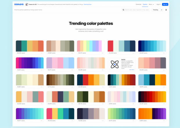 Website Palet Warna yang Membantu dalam Desain Website