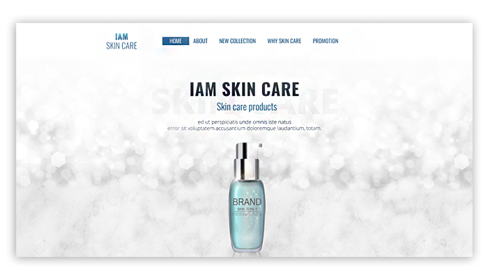 Review Template "I AM SKIN CARE" เทมเพลตสำหรับทำเว็บขายผลิตภัณฑ์บำรุง ...