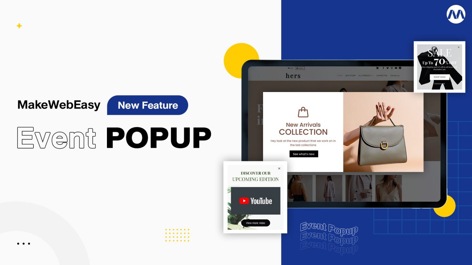 MakeWebEasy New Feature – Event Popup - MakeWebEasy Blog