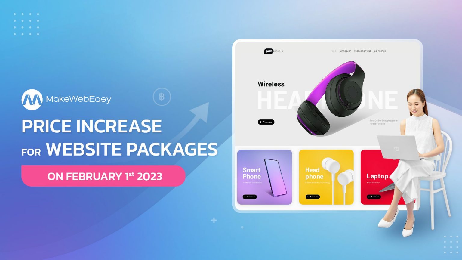 Announcement : Price increase for website packages on February 1st 2023 - MakeWebEasy Blog