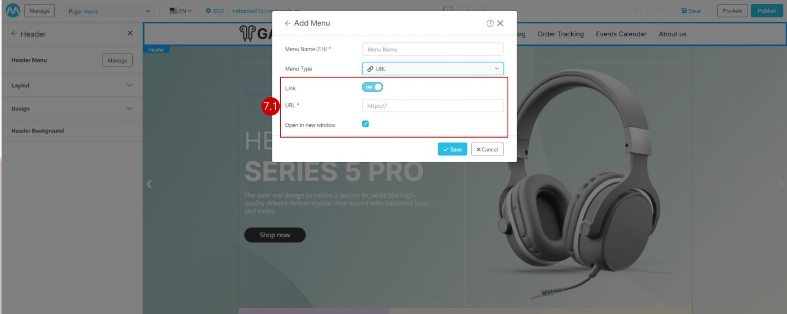 การปรับแต่งรูปแบบส่วนบน (Header) - MakeWebEasy Blog