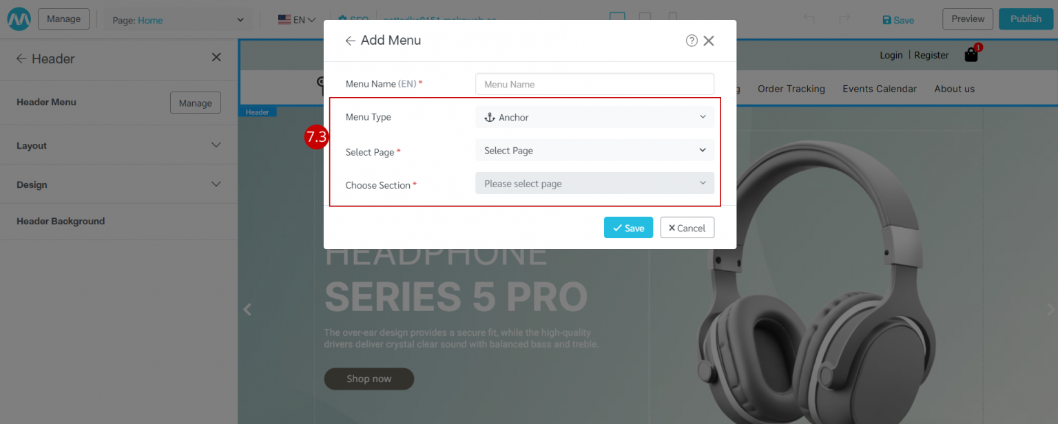 การปรับแต่งรูปแบบส่วนบน (Header) - MakeWebEasy Blog