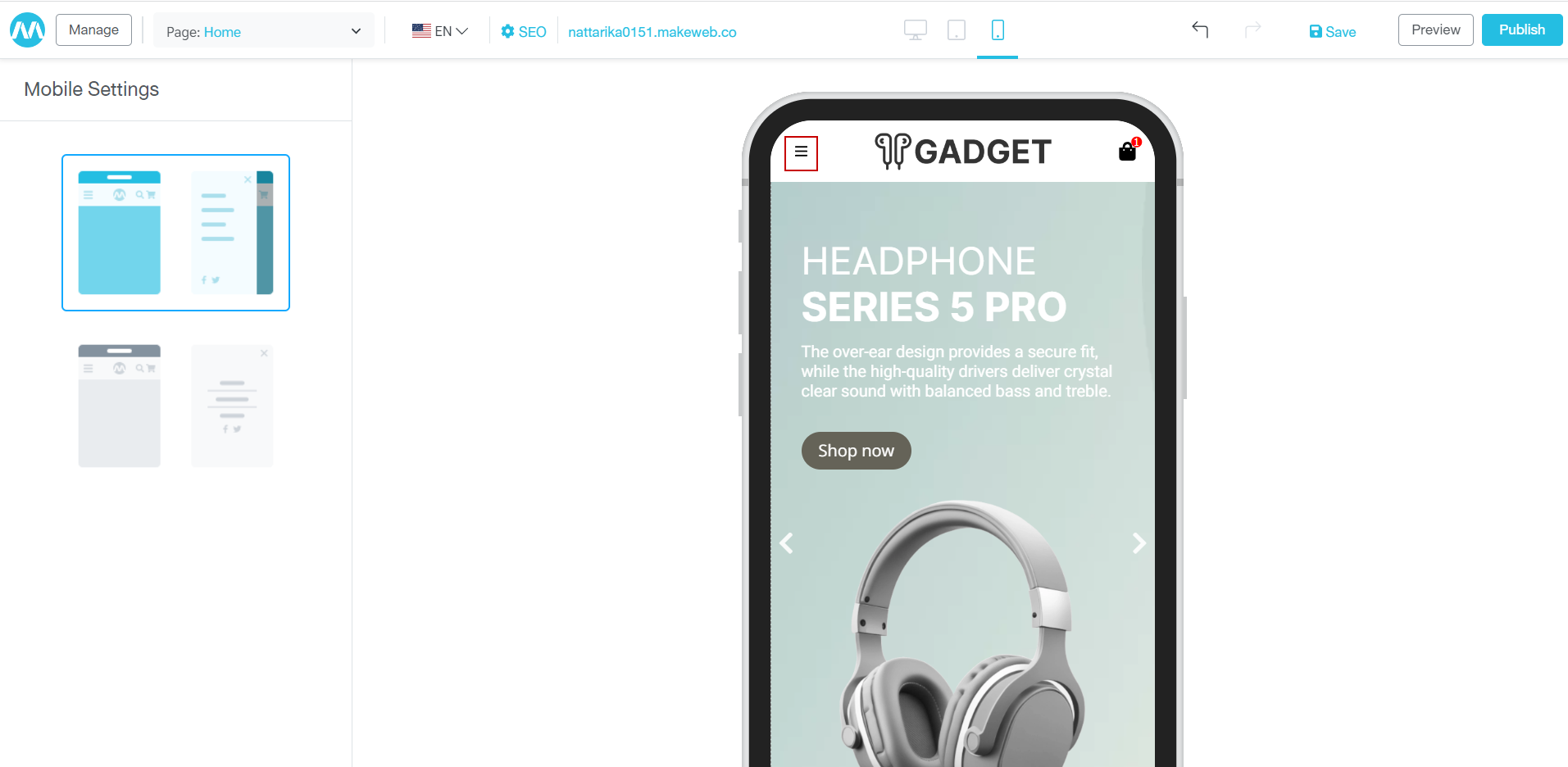 การปรับแต่งรูปแบบส่วนบน (Header) - MakeWebEasy Blog