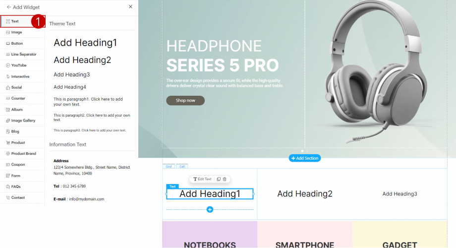 เพิ่มและแก้ไขวิดเจ็ต (Add Widget) - MakeWebEasy Blog